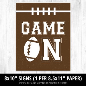 Football Party Signs, Football Birthday Party Signs, Football Welcome ...