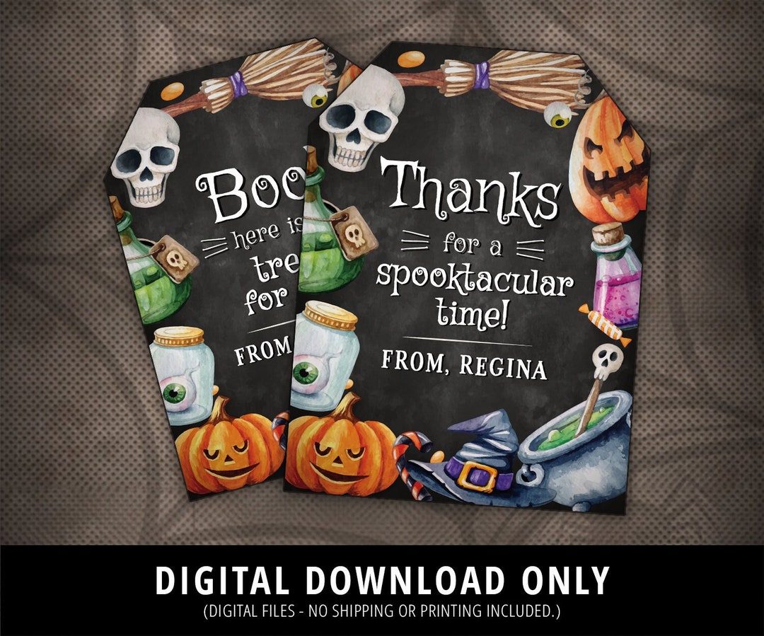 Halloween Tags, Printable Halloween Favor Tags, Halloween Favor Tags ...