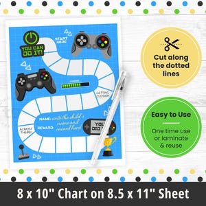 Printable Video Game Reward Chart, Video Game Reward Chart Kids, Video ...