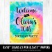 Tie Dye Birthday Party Signs, Tie Dye Welcome Sign, Rainbow Tie Dye ...