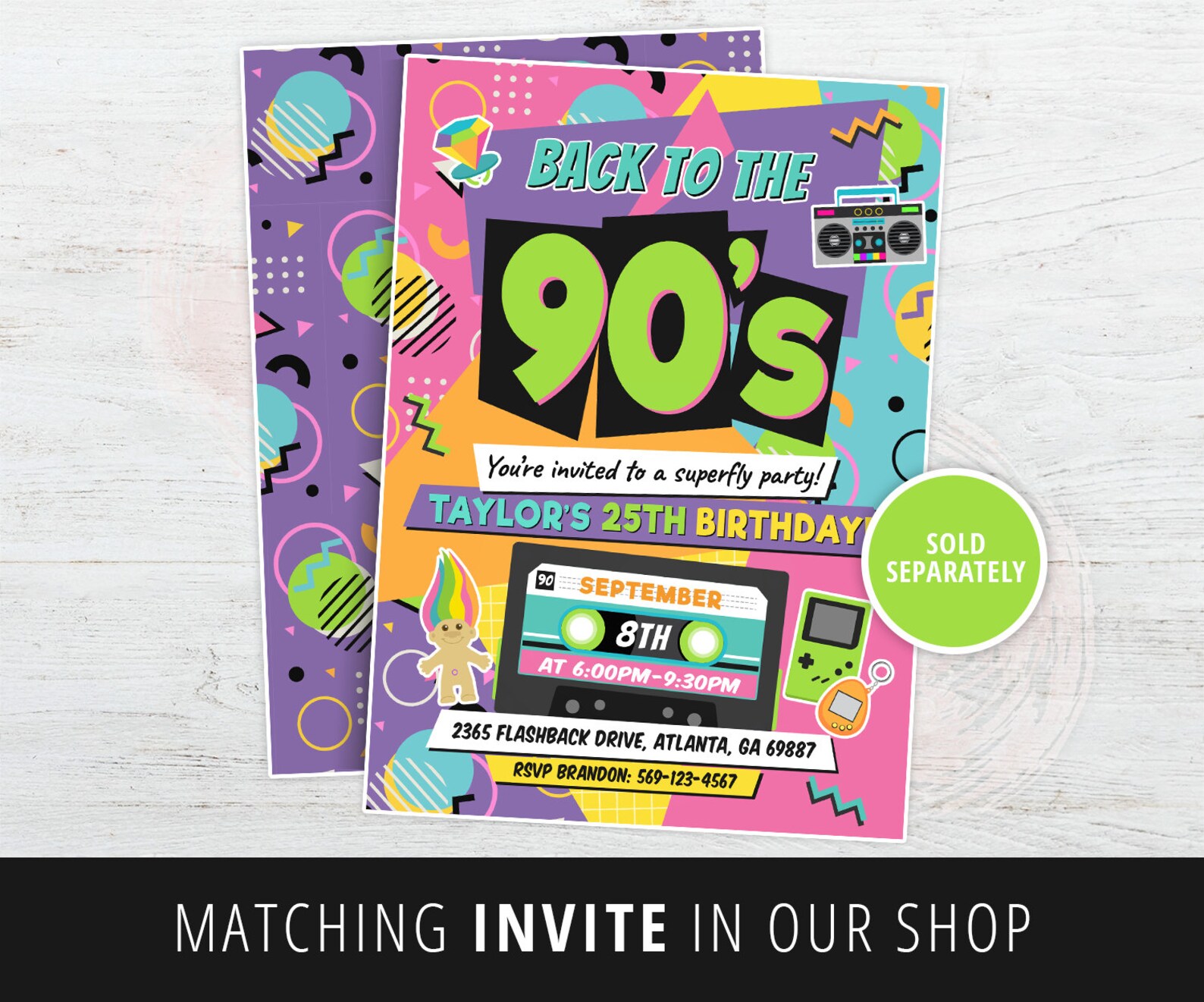 90s Birthday Banner 90s Party Banner 90s Party Decorations | Etsy