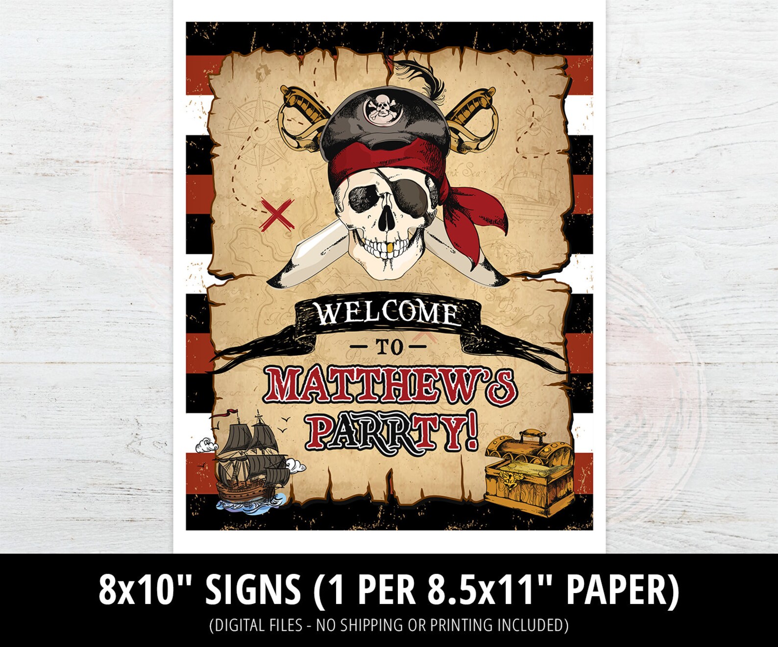 Pirate Party Signs Pirate Birthday Decor Pirate Decorations - Etsy