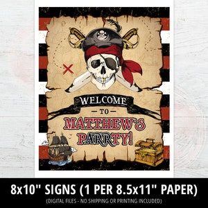 Pirate Party Signs, Pirate Birthday Decor, Pirate Decorations, Pirate ...