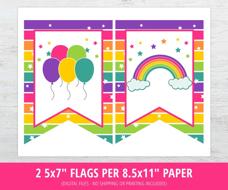 Rainbow Birthday Banner Rainbow Party Decor Rainbow Party - Etsy
