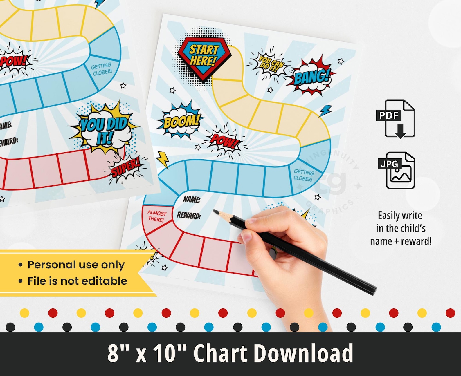 Printable Superhero Reward Chart, Superhero Reward Chart Kids ...