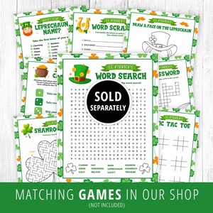 St. Patrick's Party Sign, What's Your Leprechaun Name Game, St Patricks ...