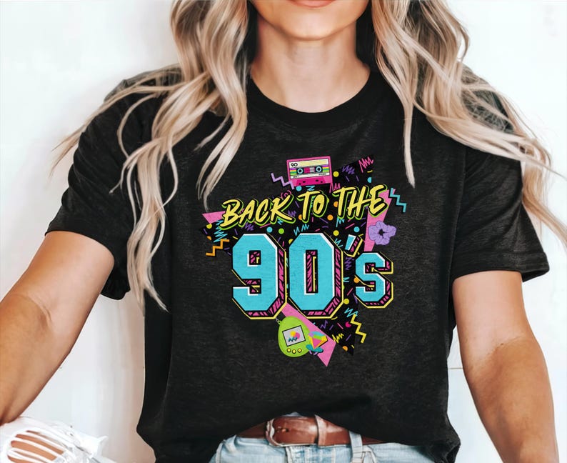 Back to the 90s PNG Sublimation, 90s PNG, 90s Retro, Love 90s, 90s T ...