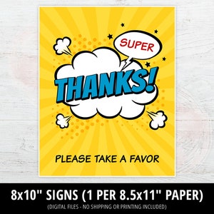 Superhero Party Signs, Superhero Birthday Party Decor, Welcome Sign ...