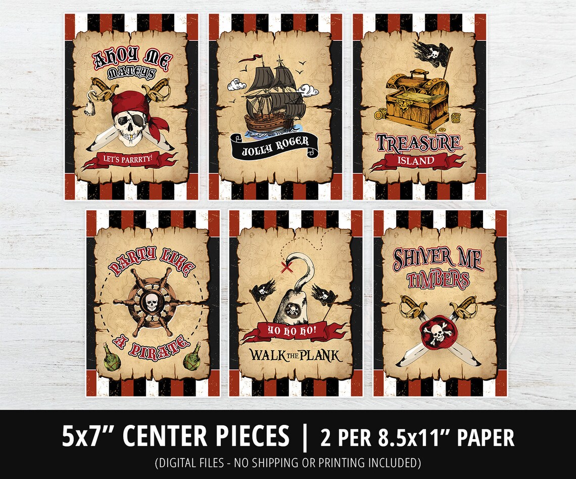 Pirate Party Package Pirate Party Decorations Pirate Banner | Etsy
