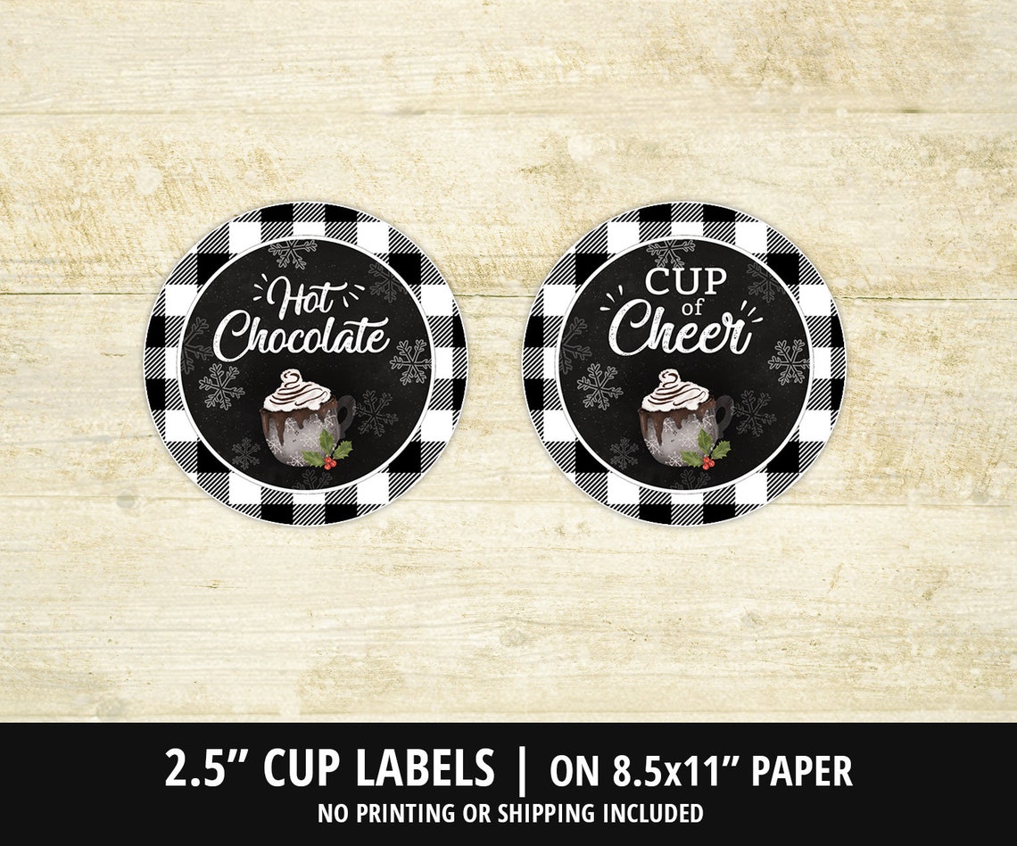 Hot Chocolate Bar Printable Kit Hot Chocolate Party Hot - Etsy Canada