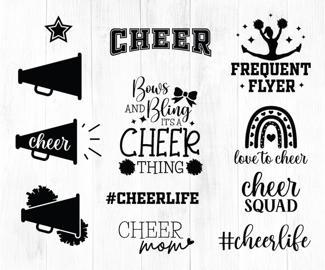 Cheer Svg Bundle Cheerleading Svg Cheerleader Svg - Etsy
