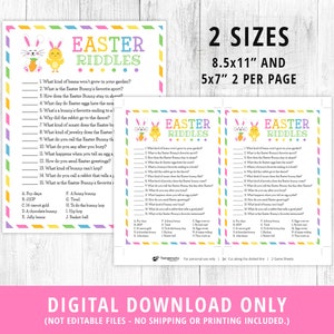 Easter Riddles Game, Printable Easter Game, Easter Activity, Easter ...