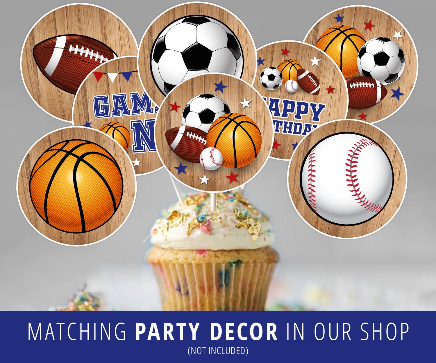 Sports Thank You Tags, Sports Favor Tags, Sports Birthday Party, Hope ...