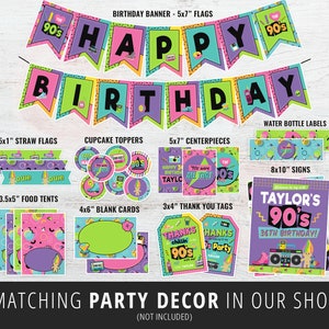 90s Birthday Banner, 90s Party Banner, 90s Party Decorations, 90s Retro ...