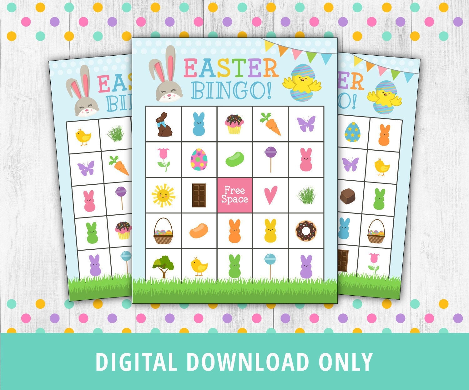 Easter Bingo Easter Party Games Easter Bingo Printable | Etsy