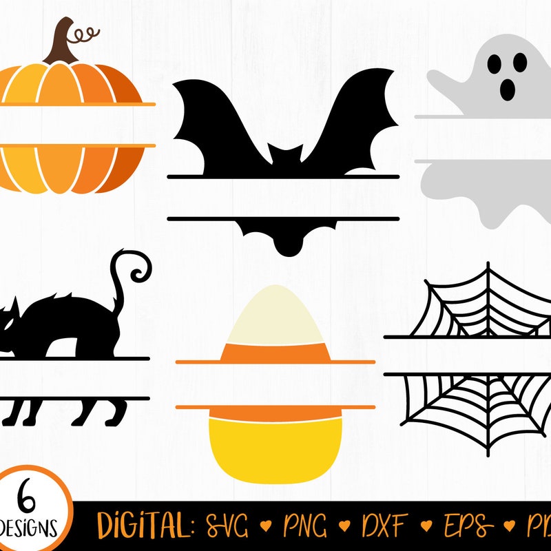 Halloween Split Monogram - Etsy