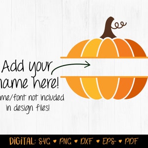 Halloween Split Monogram SVG, Name Split SVG, Halloween Svg, Halloween Monogram Frame, Pumpkin ...