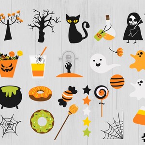 Halloween Clipart Spooky, Pumpkin Floral Clipart, Jack O Lantern ...