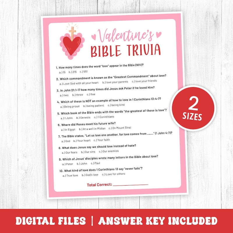 Bible Valentine Games - Etsy