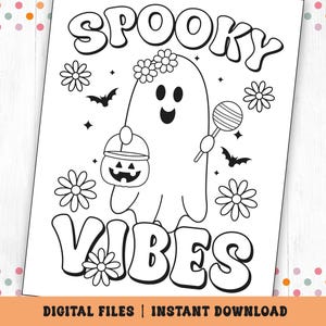 Retro Halloween Coloring Pages, Groovy Halloween Coloring Pages for ...