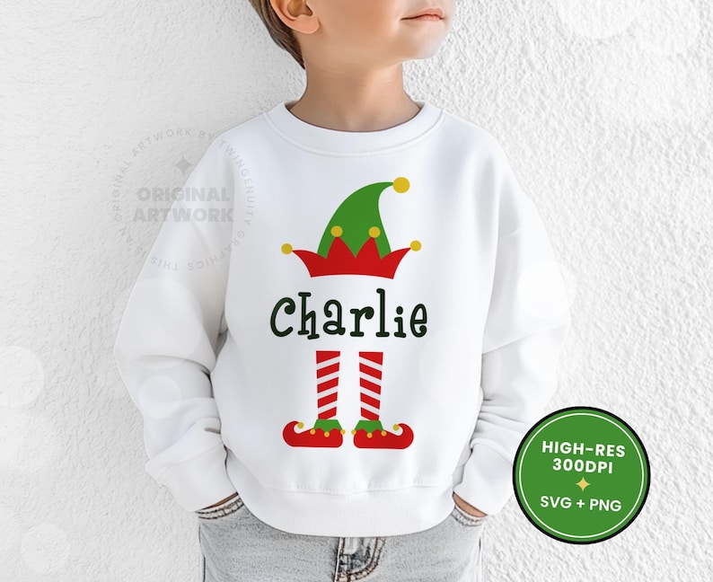 Elf Svg, Christmas Svg, Elf Name SVG, Elf Monogram Svg, Christmas Shirt ...