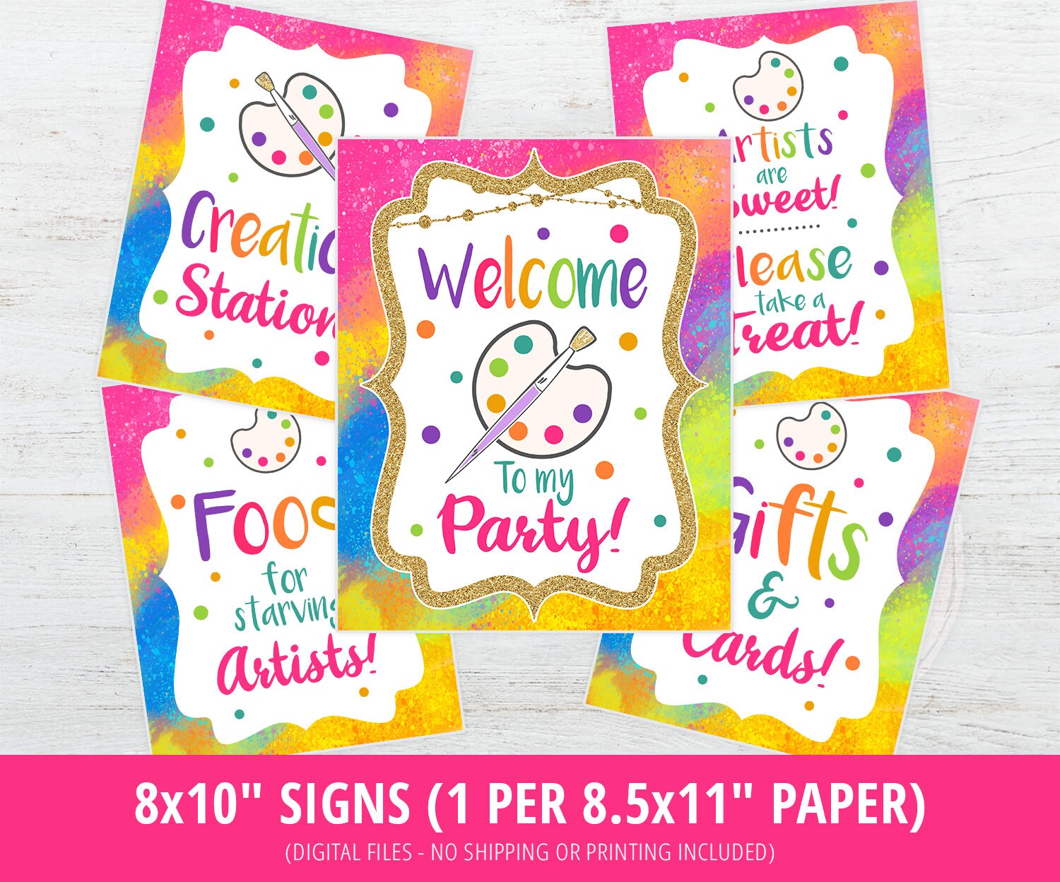 Art Party Decoration Paint Party Signs Art Party Banner Art | Etsy