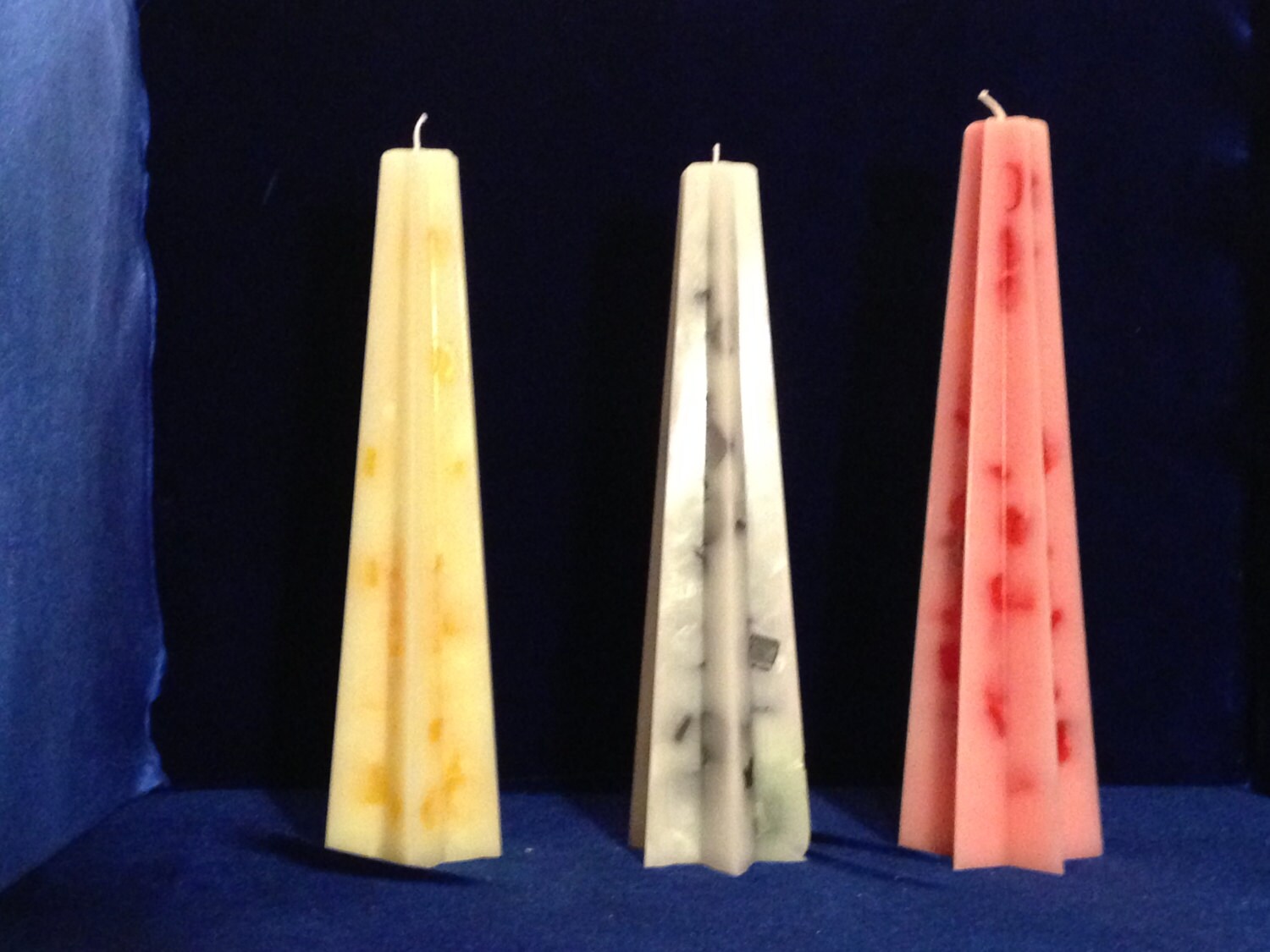 Star Chunk or Solid Colored Pillar Scented Candles - Etsy