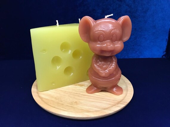 Mouse and Cheese Candle - Etsy