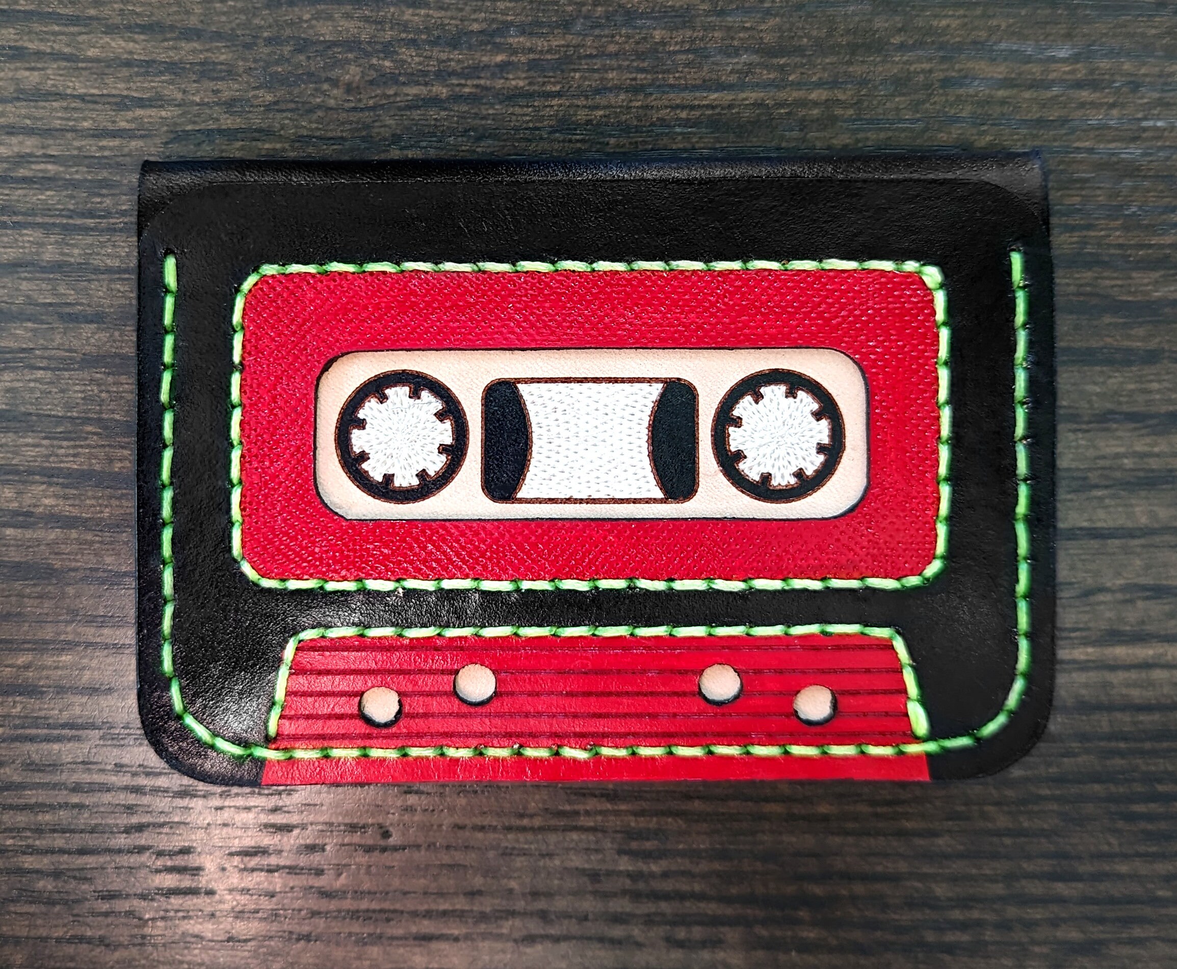 Nostalgic Retro Cassette Tape Leather Wallet in cyber - Etsy