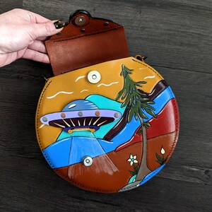 Ufo Abduction Dinosaur Circle Purse With Interchangeable Charms - Etsy