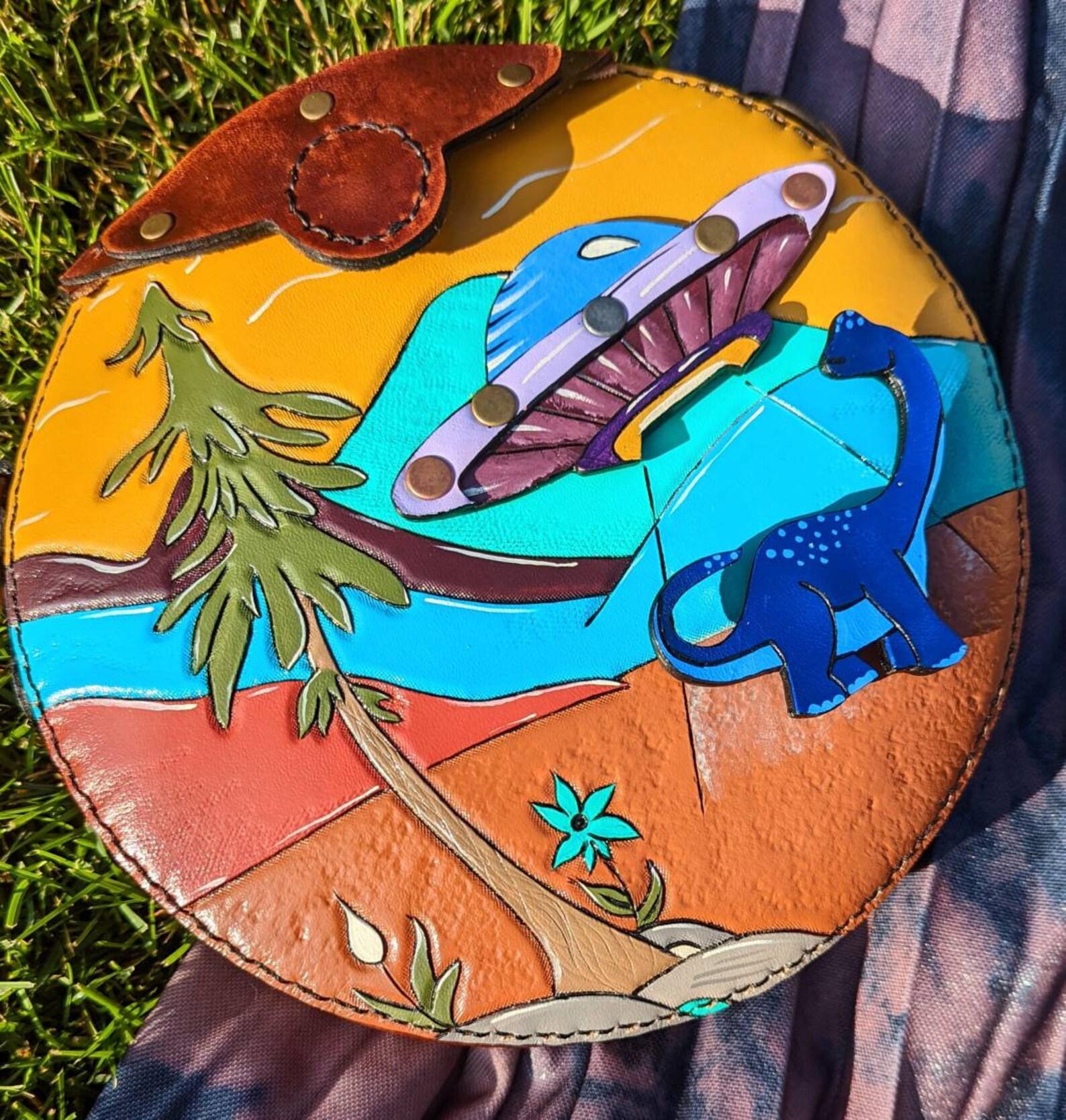 Ufo Abduction Dinosaur Circle Purse With Interchangeable - Etsy
