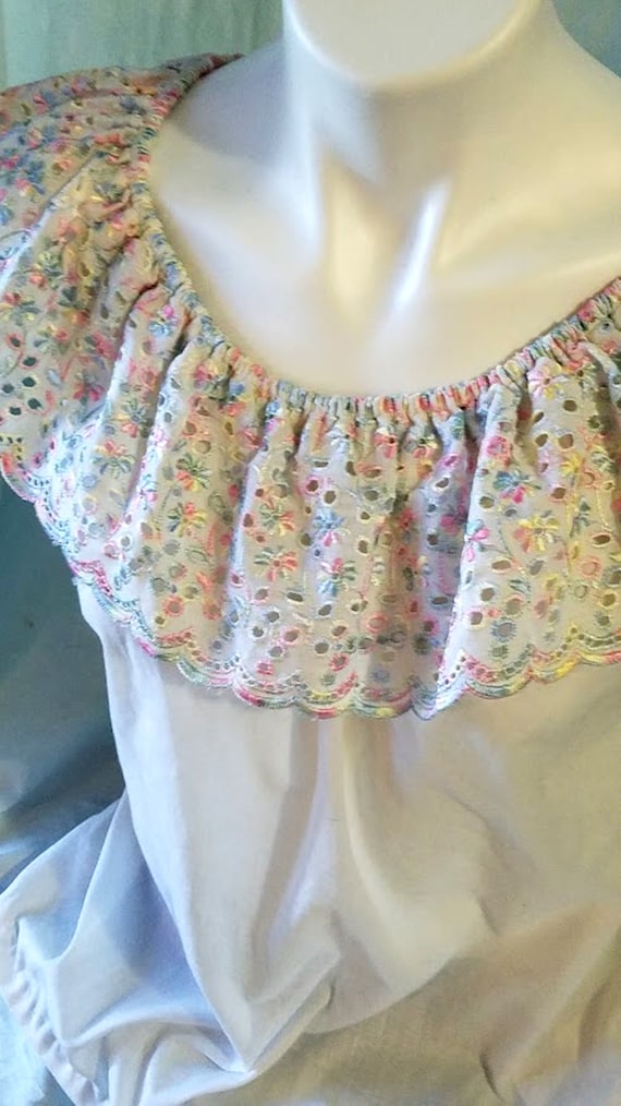 vintage peasant ruffle top - Gem