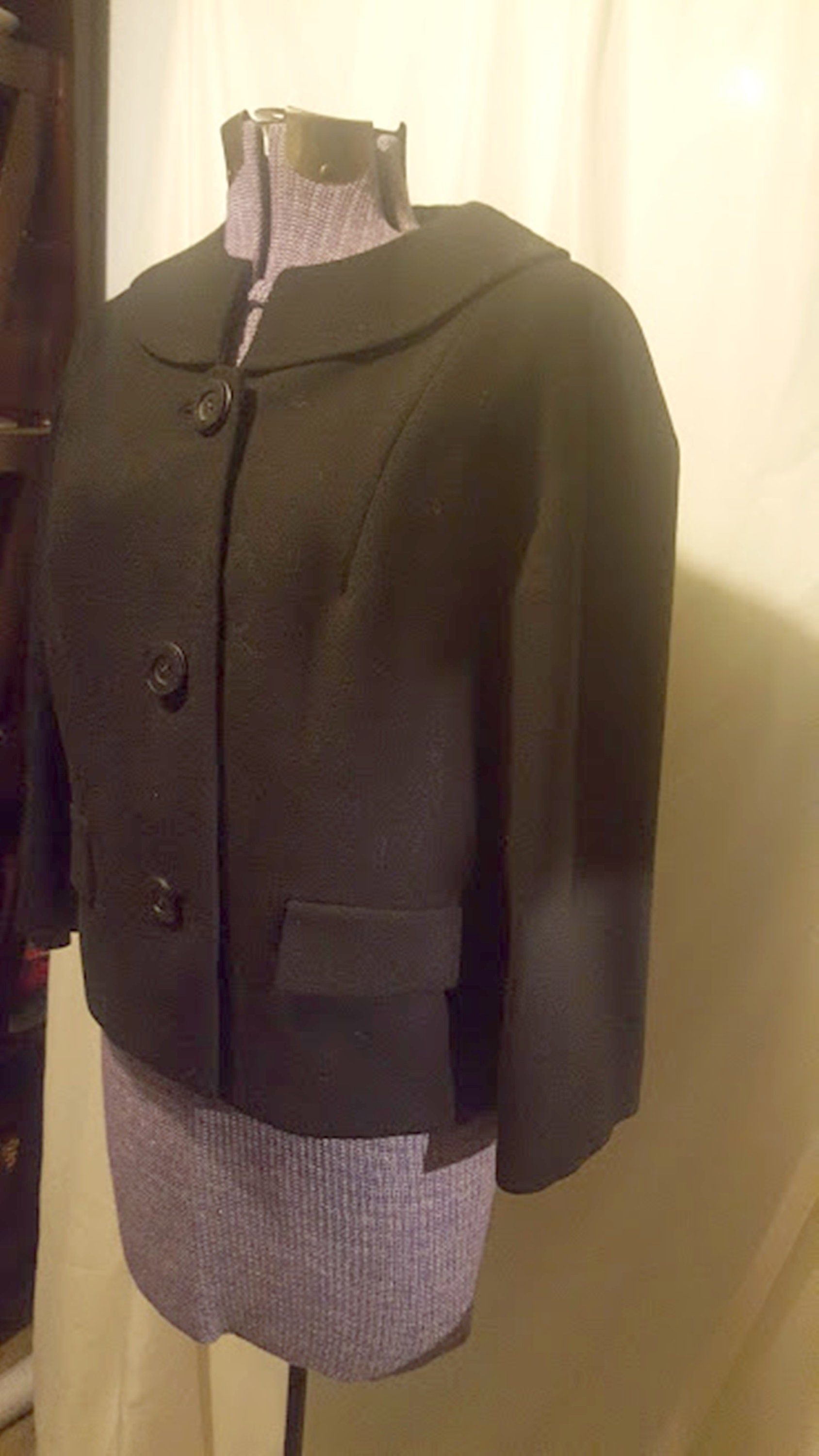 Vintage 1950's Worsted Wool Tailored Jacket