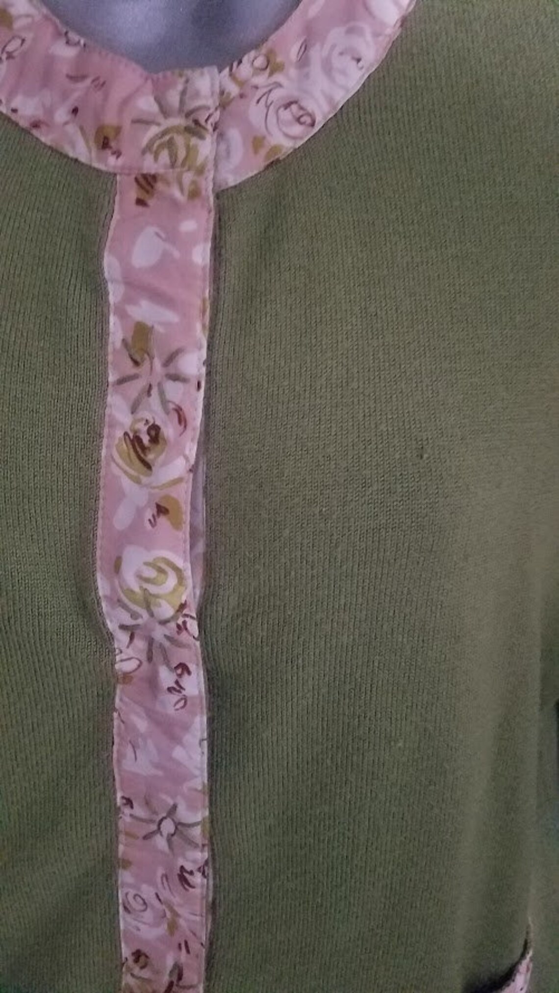 Vintage Rayon & Nylon Floral Trimmed Sweater - Etsy