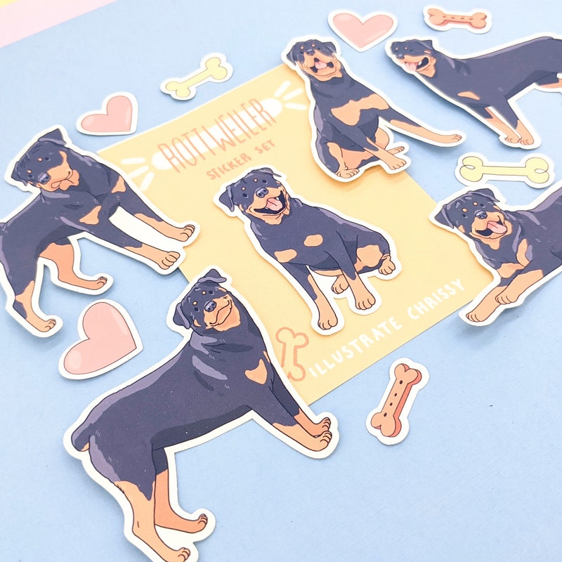 Rottweiler Stickers - Etsy