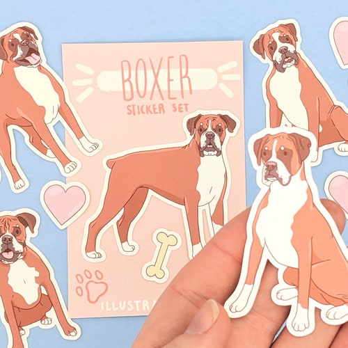 Brindle Boxer Stickers Cute Boxer Dog Gift Dog Lover Gift - Etsy