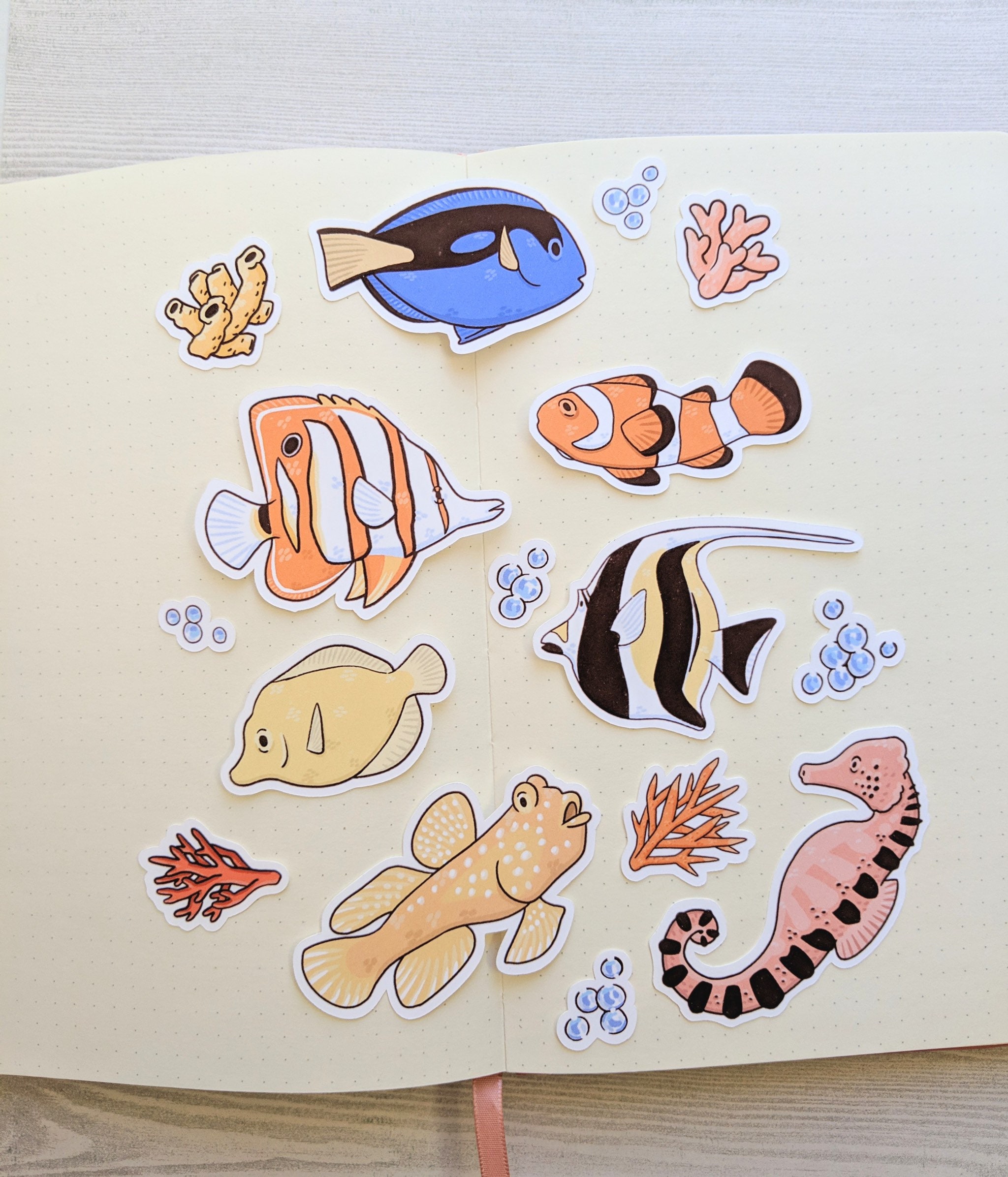 Tropical Fish Sticker Set Fish Stickers | Etsy