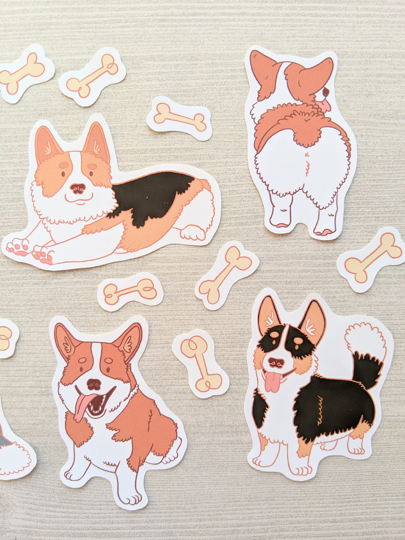 Corgi Sticker Set Cute Corgi Stickers Cute Dog Sticker Set | Etsy