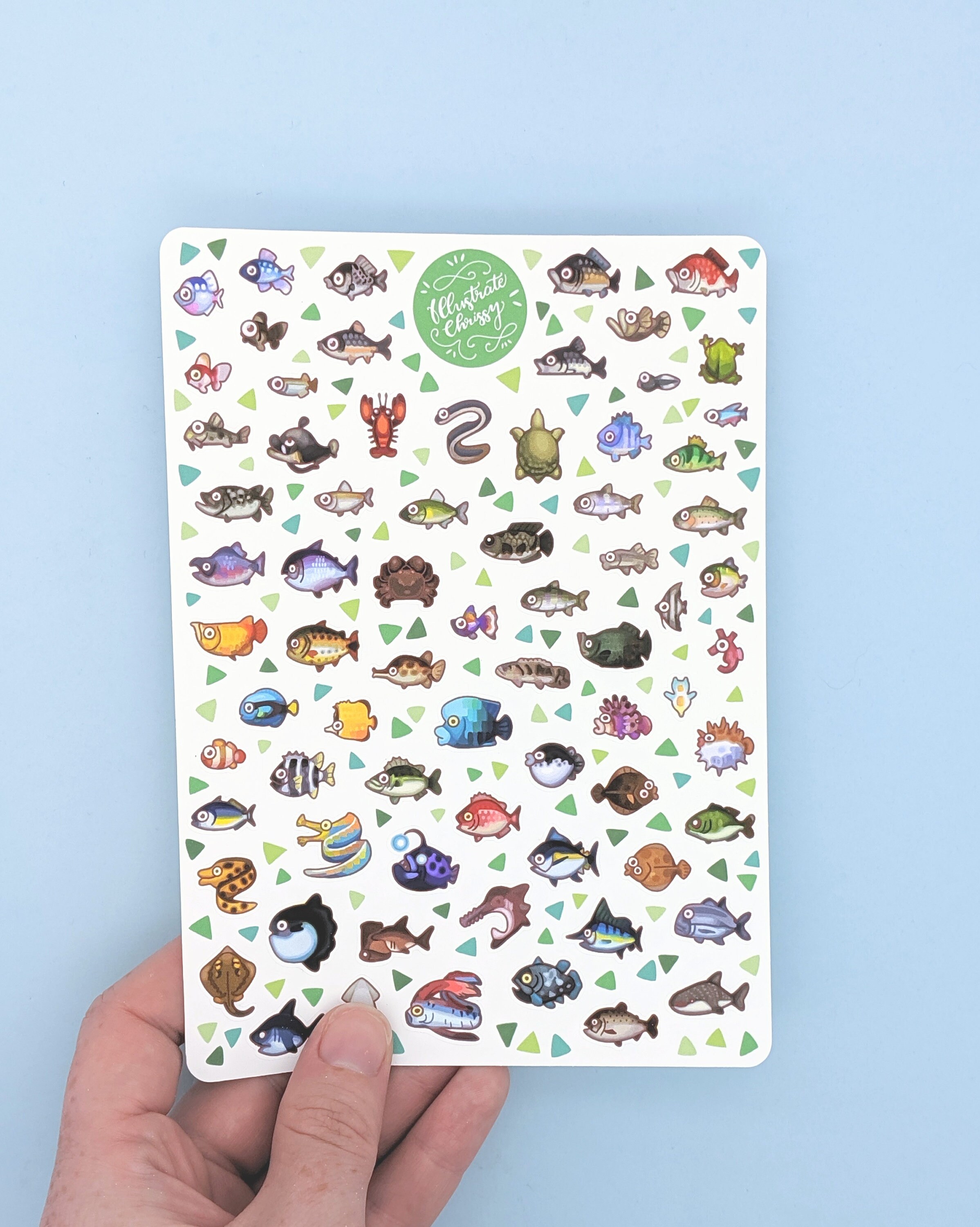Animal Crossing Fish Sticker Sheet Animal Crossing New Leaf - Etsy