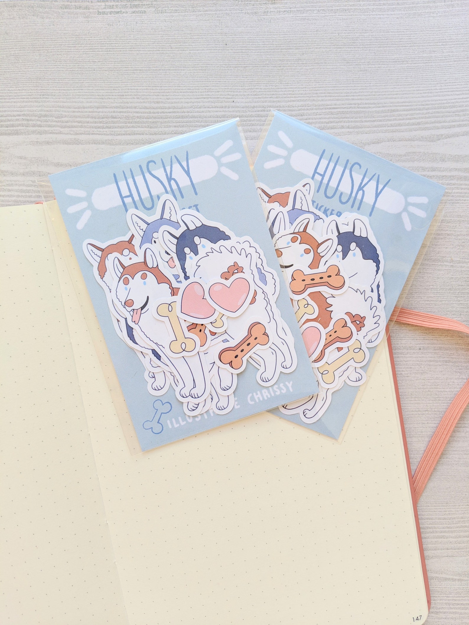 Husky Stickers Dog Sticker Set | Etsy