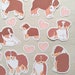 Cute Puppy Stickers Australian Shepherd Puppy Red Tri - Etsy