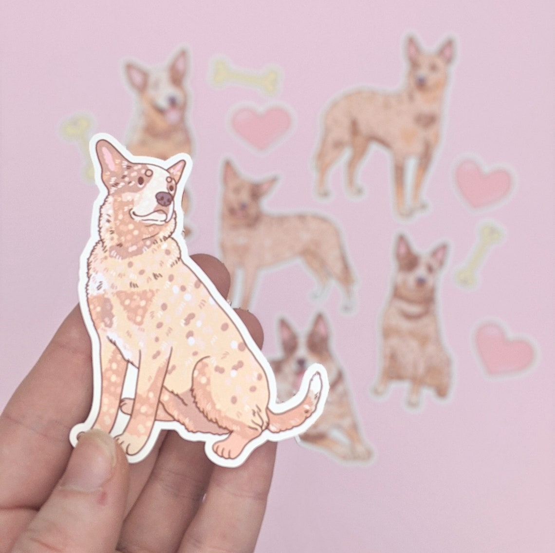 Red Heeler Stickers Red Australian Cattle Dog Stickers | Etsy