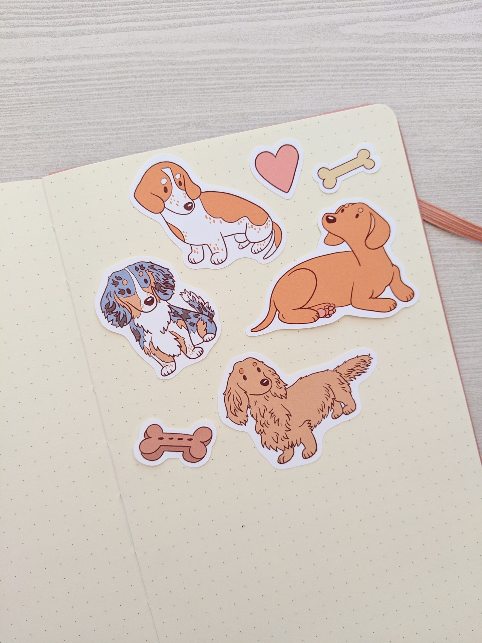 Dachshund Sticker Set Dog Sticker Pack Wiener Dog Stickers | Etsy