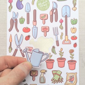 Gardening Sticker Sheet - Cute Stickers - Plant Stickers - Etsy