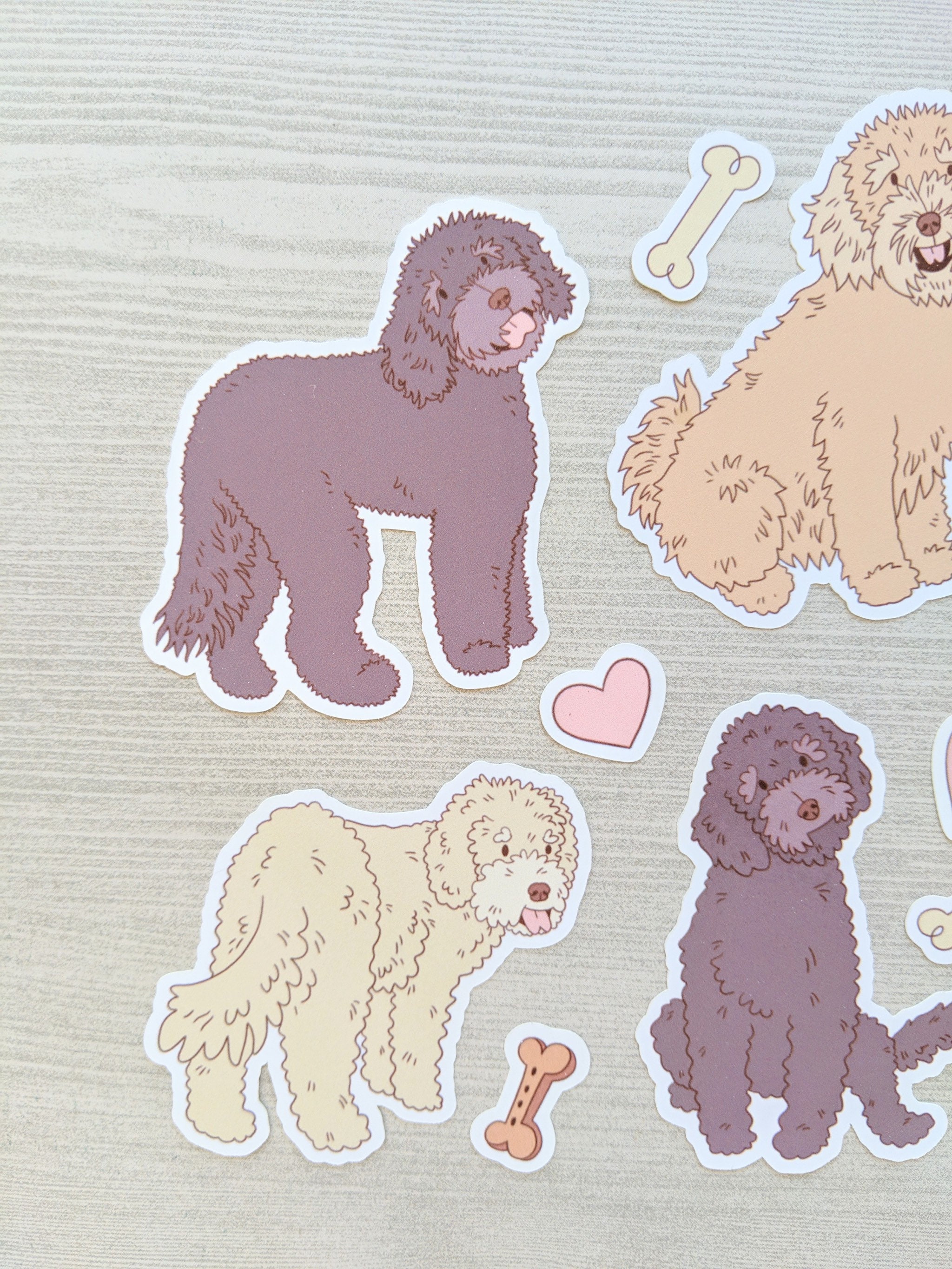 Labradoodle Stickers Dog Sticker Set Labrador X Poodle | Etsy