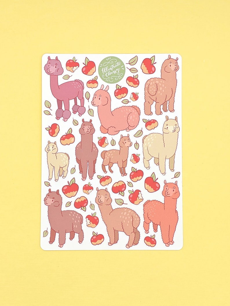 Alpaca Sticker Stickers Cool Stickers Cute Stickers Cute - Etsy Sweden