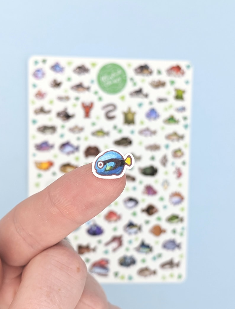 Animal Crossing Fish Sticker Sheet Animal Crossing New Leaf - Etsy