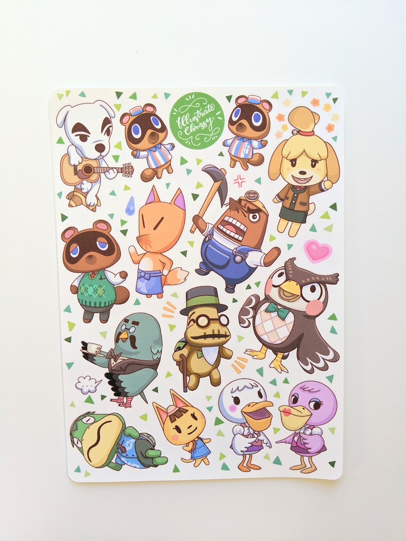 Animal Crossing Sticker Pack Nintendo Stickers Cute Animal | Etsy