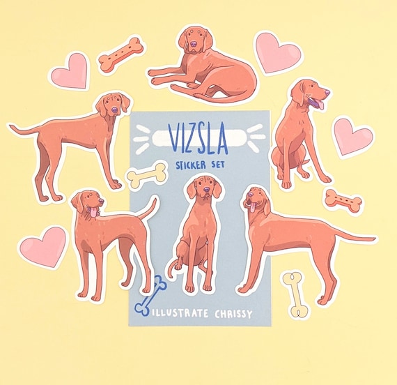Lighter Vizsla Sticker Set Cute Dog Stickers Pet Sticker - Etsy