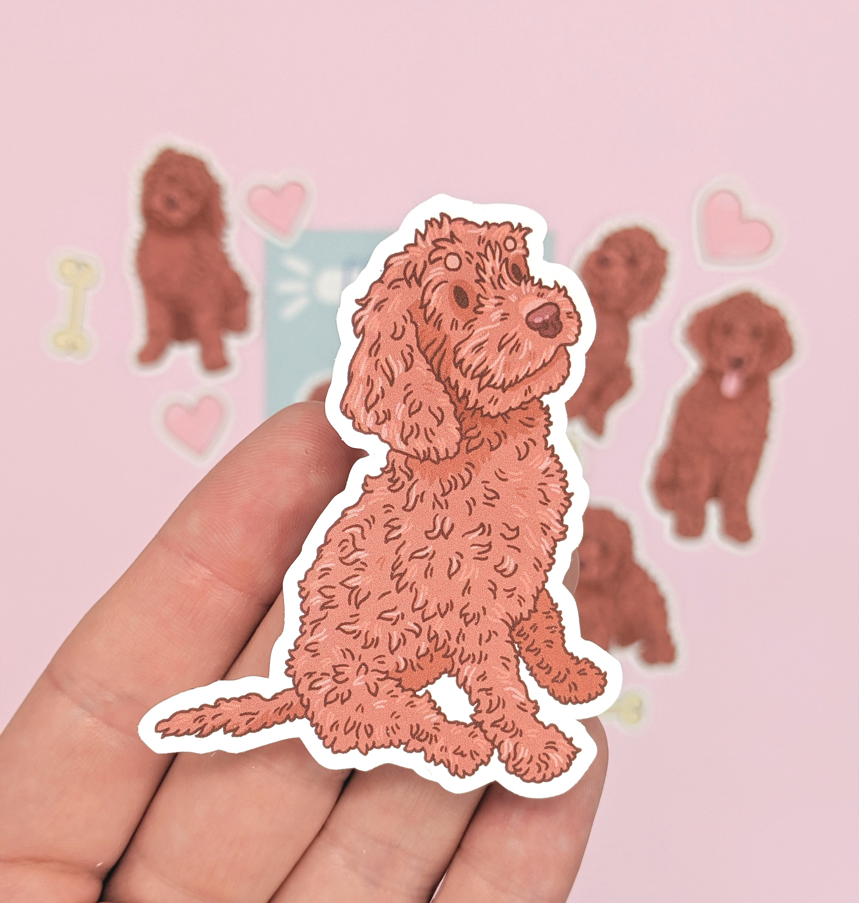 Red Cockapoo Stickers Cute Dog Stickers Cocker Spaniel X | Etsy